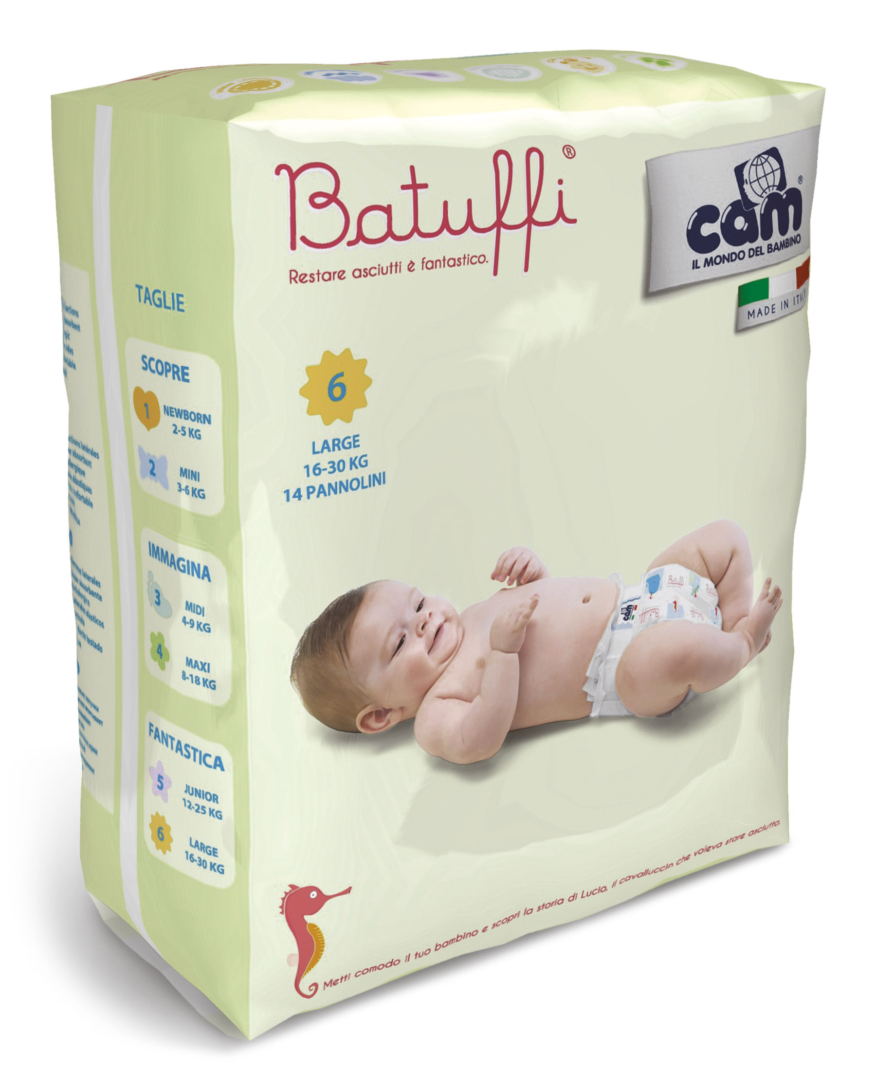 Pannolini taglia Large 16-30 Cam : Recensioni